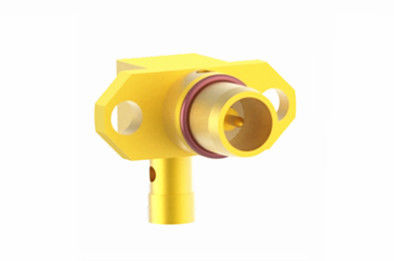 Gold Plated BMA Male Right Angle Flange Mount RF Connector For CXN3506 ...