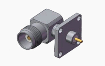 TNC Female Right Angle 4-Hole Flange RF Connector for Secure Mounting