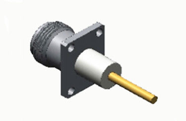 N Female Stainless Steel 4-hole Flange RF Coaxial Connector With Brass ...