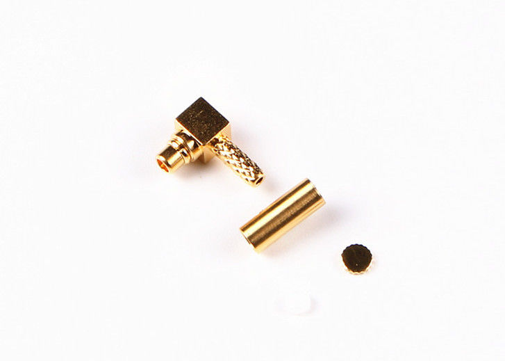 50 Or 75Ohm Gold Plated MCX Right Angle Plug Male Crimp RF Coaxial ...
