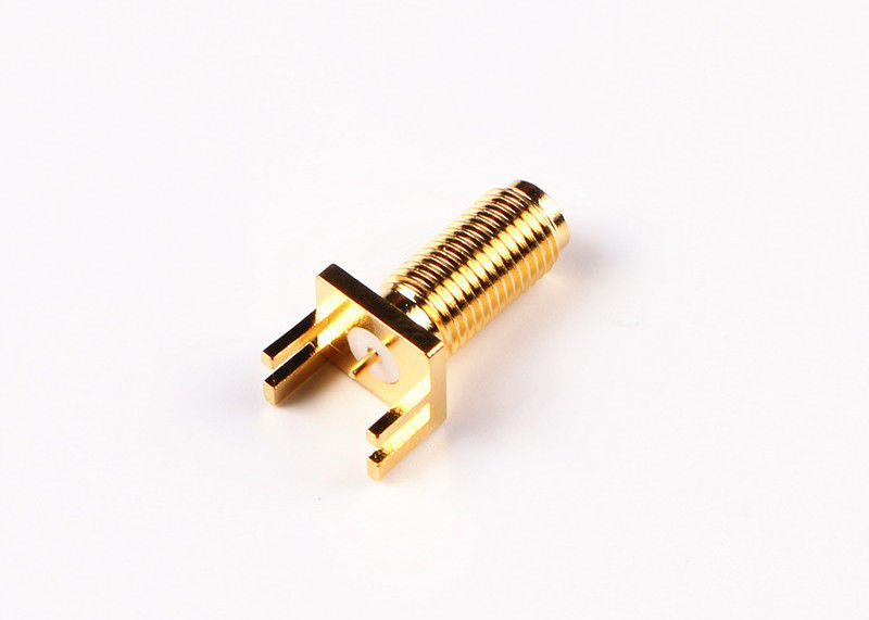 Gold Plated SMA RF Connector PCB Mount Male Plug