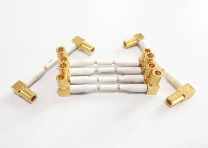 SSMB Female Right Angle Coaxial Cable Assemblies / Au Plated with Cable ...