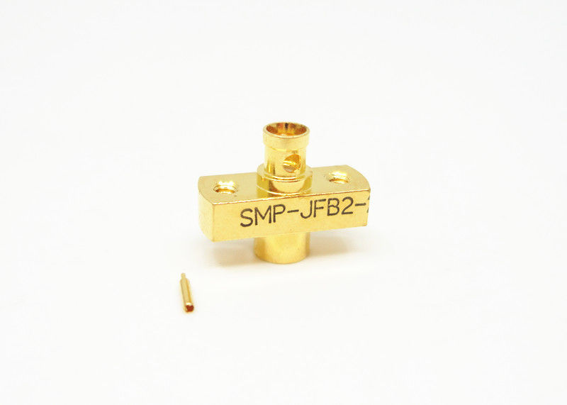 Gold Plated Male SMP RF Coaxial Connector 40GHz Frequency 2 Holes ...