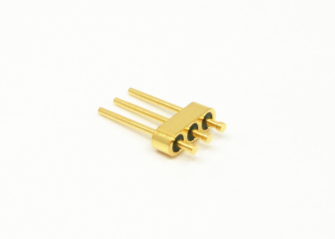 Gold Plated Glass To Metal Seal Connectors 3 Pins Lightweight High ...