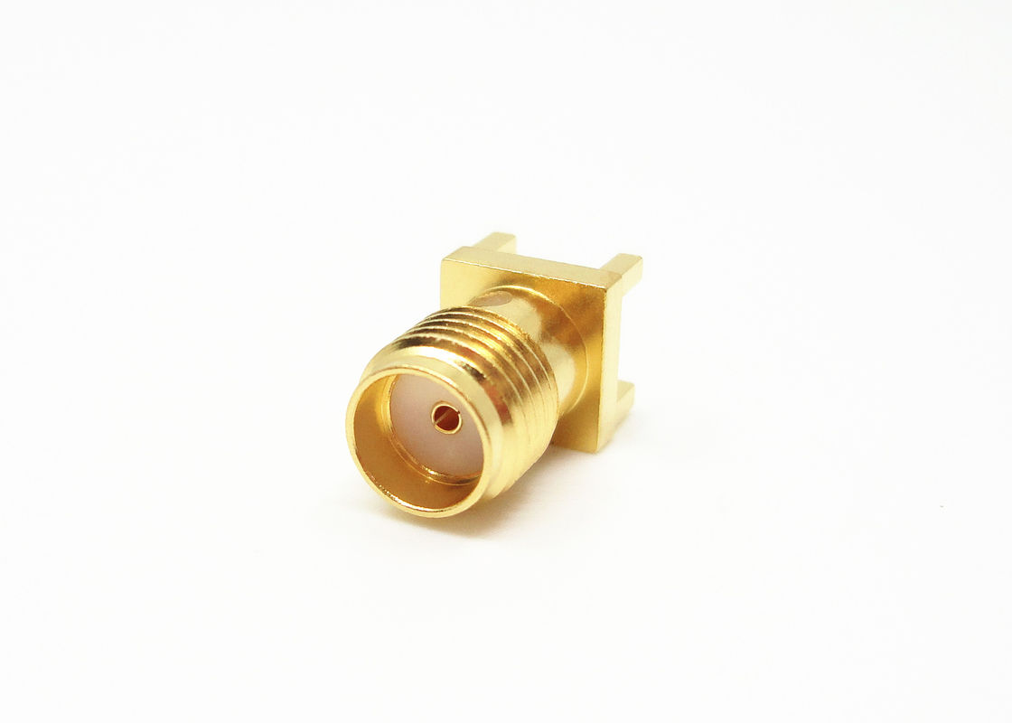 50Ω Straight Female Edge PCB Mount SMA RF Connector