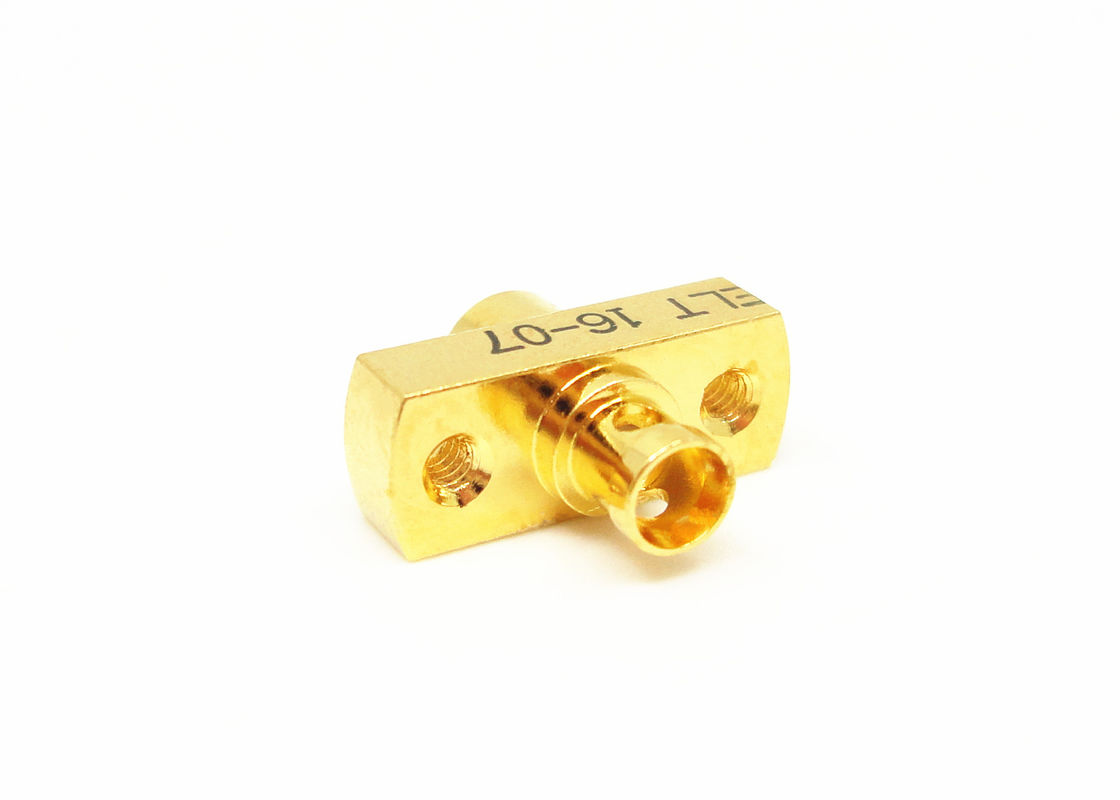 Gold Plated Male SMP RF Coaxial Connector 40GHz Frequency 2 Holes ...