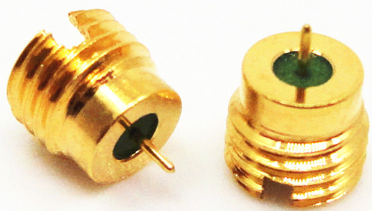 Flange Mount Right Angle Rf Connector , SMPM Coaxial Connector Male Gender