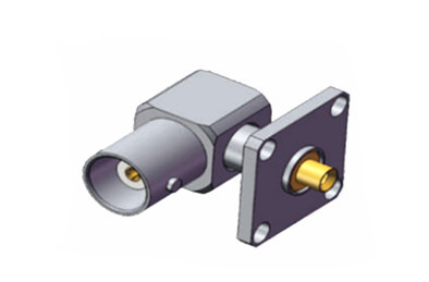 BNC Female Right Angle Flange Mount RF Connector For 2# Semi Flexible ...