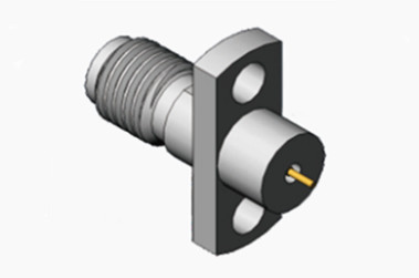 MSSM Female 2-hole Flange RF Coaxial Connector With Metal Convex Surface