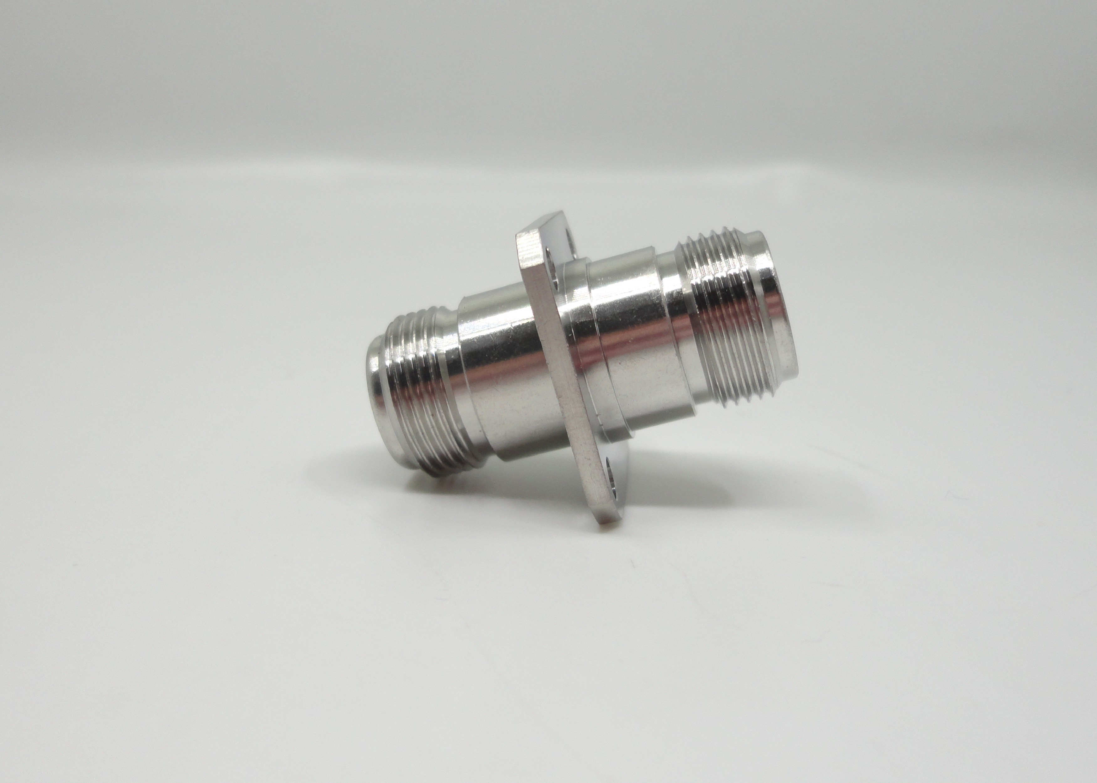 Stainless Steel N Type Straight 4 Hole Flange Mount Female To Female ...