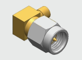 18GHz SMA Male Right Angle Connector - Solder Type with Gold Plating