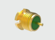 Hermetic Sealed Kovar Alloy With Gold Plated SMP Male Smooth Bore RF Coaxial Bulkhead Connector