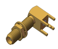 High Reliability SSMA（mini SMA）Female Right-angle bulkhead Connectors