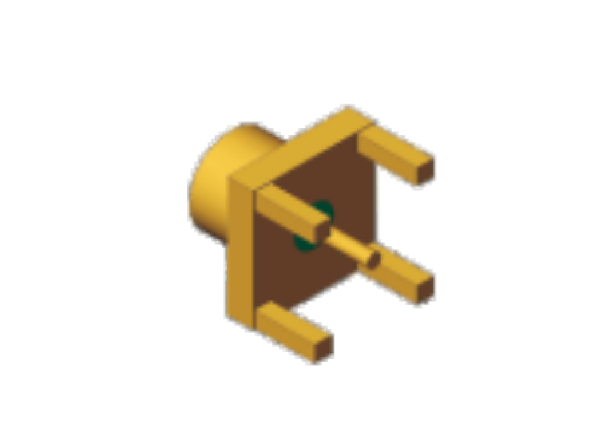 SMP Male RF Coax Connector for PCB Mount, DC-40GHz