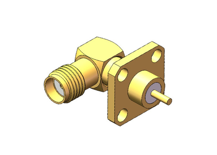 Right Angle Gold Plated 18GHz 50Ohm SMA RF Connector