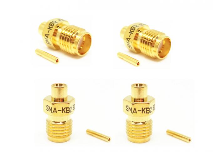 DC - 18GHz Frequency Range Straight Bulkhead Female SMA RF Connector