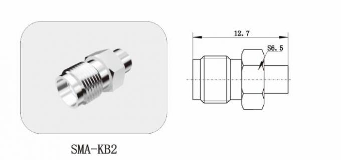 DC - 18GHz Frequency Range Straight Bulkhead Female SMA RF Connector