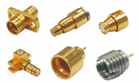 Gold Plated Mini SMP Connectors Blindmate Male Crimp Micro Coaxial Connector
