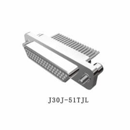 Crimp 51 Pin Contact Micro-D Rectangular J30J Series With 1000mm Wire ...