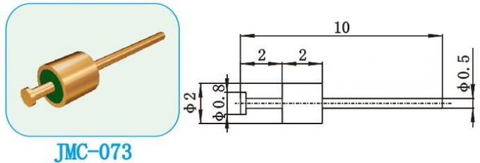 Nail Head Glass To Metal Seal Hermetic Connectors DC Feedthroughs 0.5mm ...