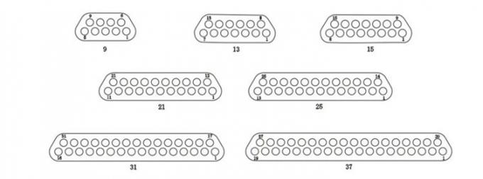 Hermetic Seal 9 Pin Contact Micro-D J30JM Series Connector