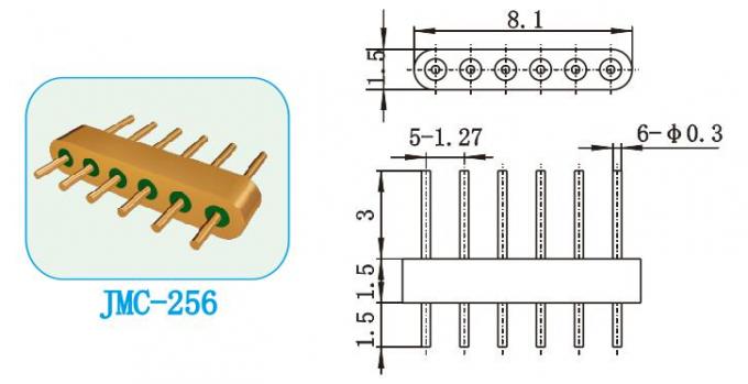 6 Pins Hermetic Glass To Metal Seal Connectors Multi-pin Headers ...