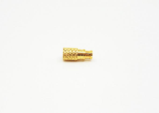 Straight SMPM RF Small Coax Connectors , Miniature RF Connectors Brass ...
