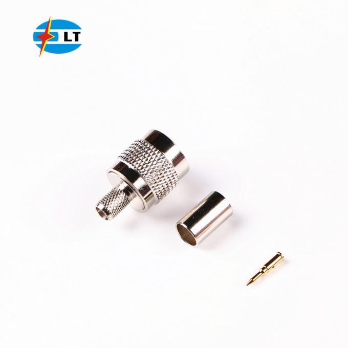 Straight Male Plug TNC RF Connector 500 Cycles Durability With Nickel ...