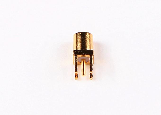 Straight MCX RF Connector Male Crimp Plug PCB Mounting Design Small Volume