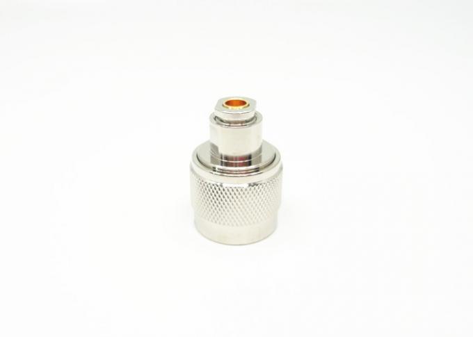 Male 50Ohm N Type RF Connector Nickel Plated Straight Crimp Connector