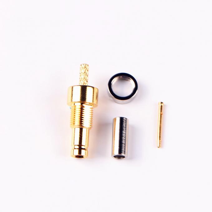 50 or 75 ohm SAA 1.0/2.3 CC4 Snap-on RF Brass Cable Connector With O-ring
