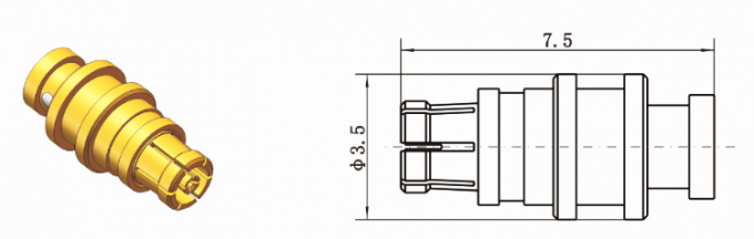 Female Straight SMPM Board to Board Connector Mini SMP RF Coaxial Connector