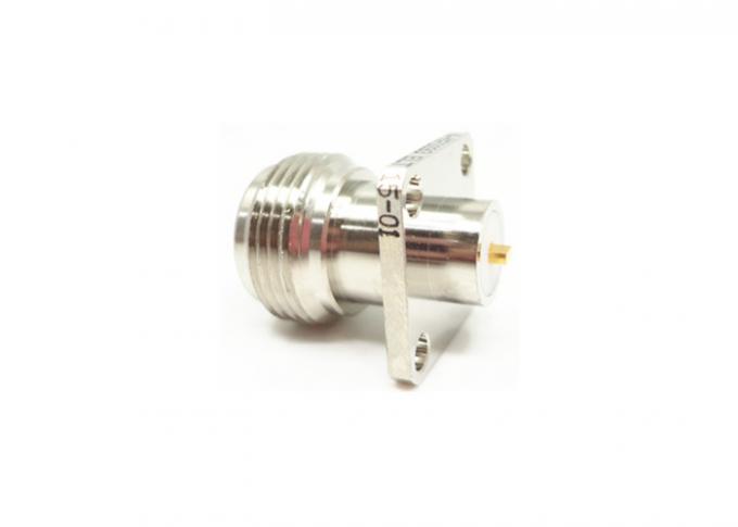 Female Nickel Plated RF N Connector Outer Conductor Center Resistance ≤ ...