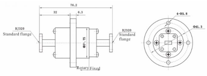 Single Channel Microwave Rotary Joints Waveguide Frequency 32-39GHz RJ ...