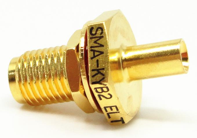 High Reliable Female Bulkhead RF SMA Cable Connector Gold Plated For ...