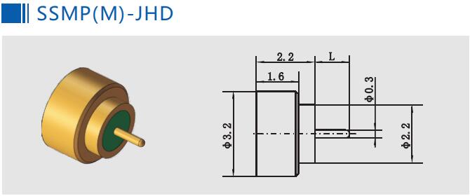 Gold Plated Hermetically Sealed SSMP Male Smooth Bore Connector for PCB SMPM