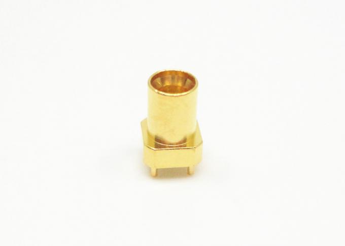 Lightweight SMPM RF Connector Straight Male Plug Gold Plated For PCB