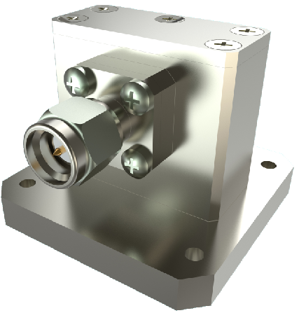 6.5GHz - 18GHz SMA Male Right Angle WRD650 Ridge Waveguide to Coaxial ...