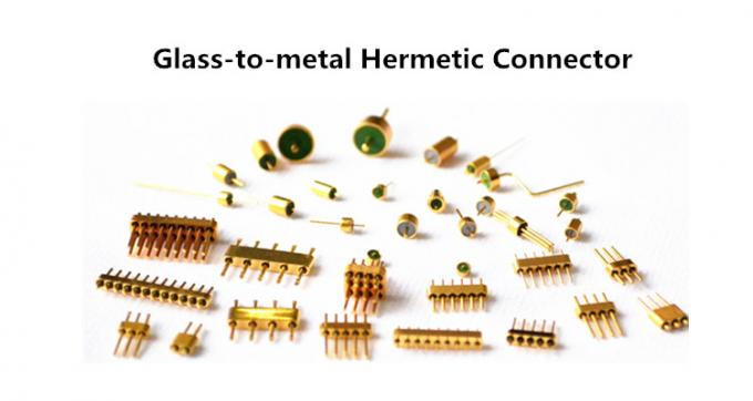 Gold Plated Glass To Metal Seal Connectors 3 Pins Lightweight High ...