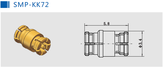 Gold Plated RF Cable Adapters SMP Female Bullet Spring Loaded Straight ...