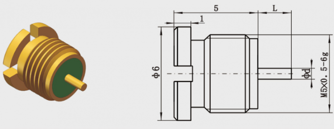 SMP Male Hermetically Sealed Thread in Style to Straight Termination ...