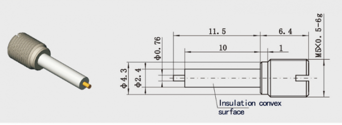 Passivated Stainless Steel SMP Male Thread-In Mount Connector with ...