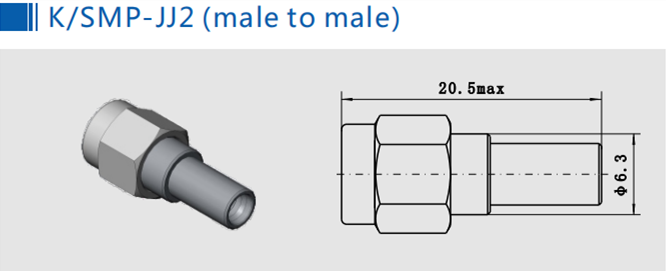 SMA Female Jack to SMP Male Plug 50Ω RF Coaxial Adapter 30GHz