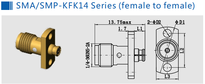 Gold Plated Female SMA To SMP RF Adapter