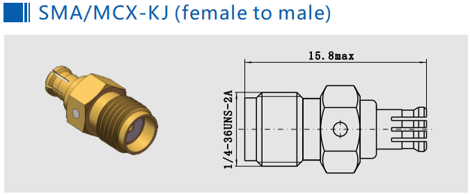 2 Holes Female Brass K Type to SMP RF Adapter
