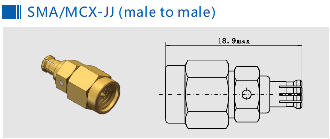 RF Coaxial Male Female SMA to BMA Adapter