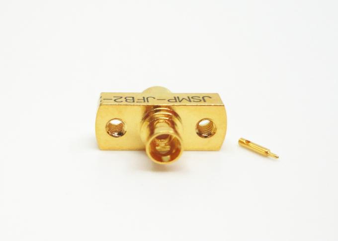 Gold Plated Male SMP RF Coaxial Connector 40GHz Frequency 2 Holes ...