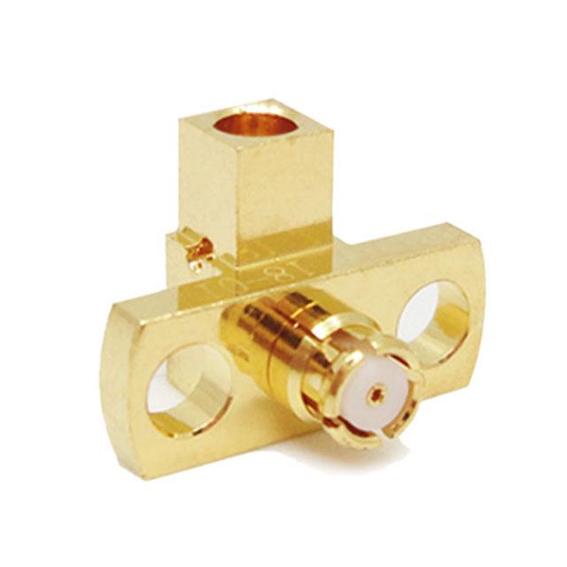 50Ohm Right Angle SMP Female Connector 2 Holes Flange Mount Cable Connector