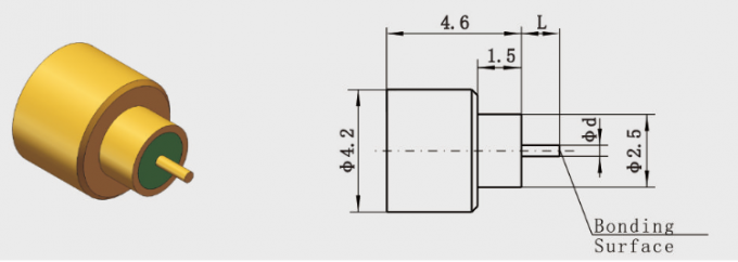 PCB Edge Mount Straight SMP RF Coaxial Connector