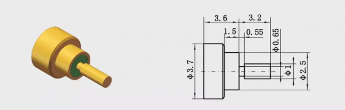 Pin SMP Male Limited Detent Hermetically Sealed Connector